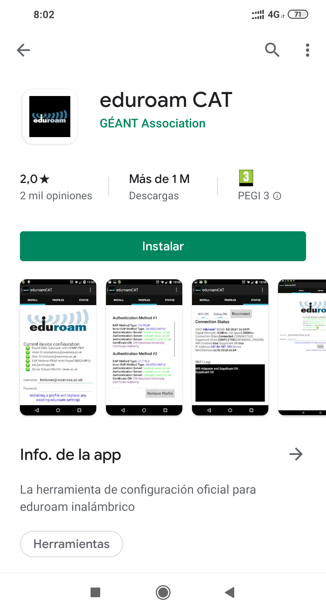 Instrucciones para la instalación de Eduroam en Android – Área de ...
