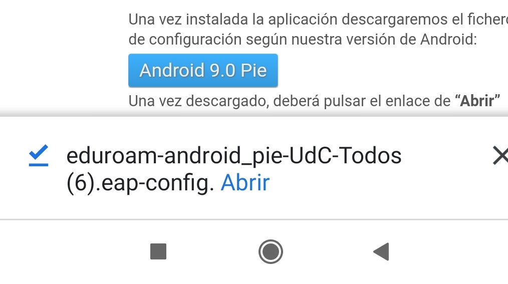 Instrucciones para la instalación de Eduroam en Android – Área de Informática – Eduroam